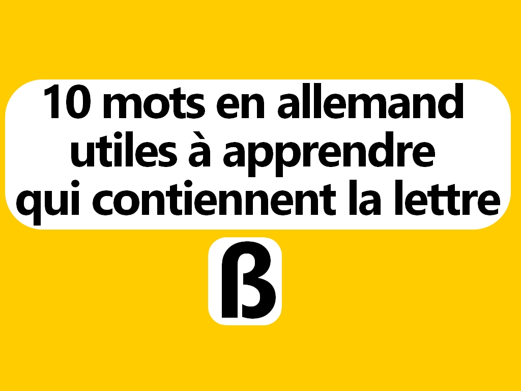10 mots de vocabulaire en allemand à connaitre absolument